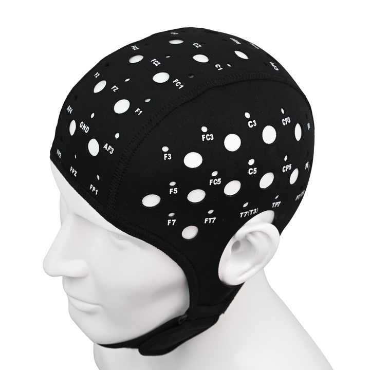 EEG Cap 10 20 System Adult XL Electrode Placement Headset 64 Channel ...
