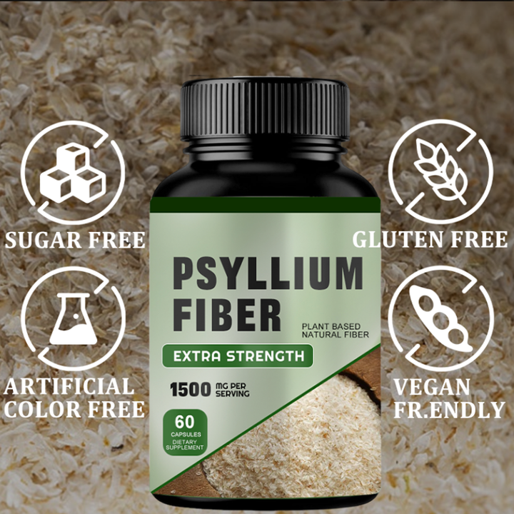 OEM Psyllium Husk Capsules 1500mg Psyllium Husk Powder Fiber Capsules ...