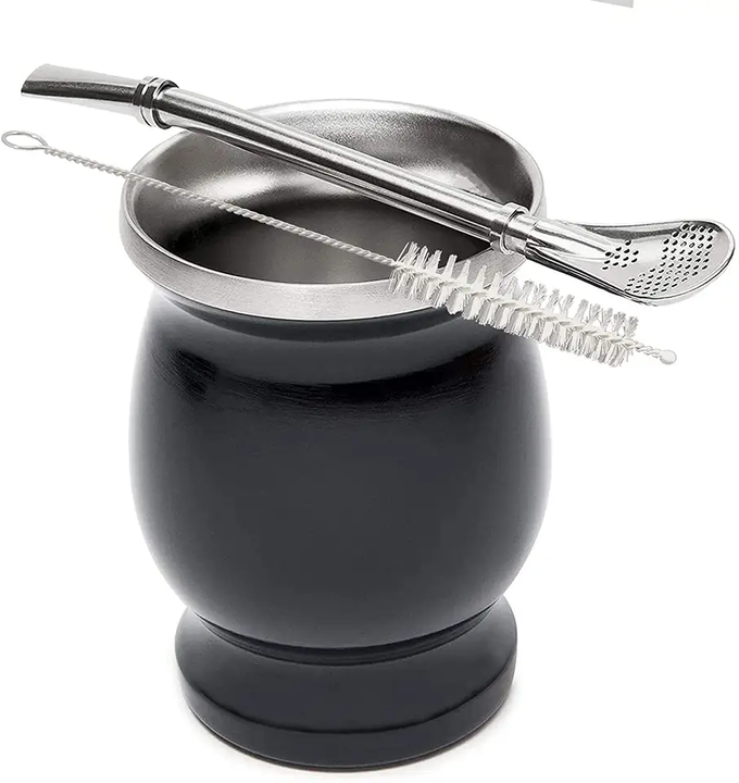 Argentina Original Traditional Mate Cup - 8oz Yerba Mate Tea Cup Set