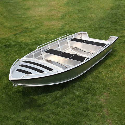 Kinocean 18ft Jon Boat Fishing Boat Pontoon Boss Boat with Console and ...
