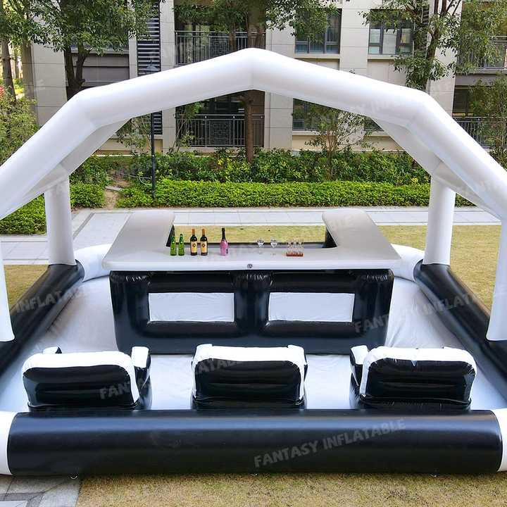 New Design Balcony Water Blow up Bar Party Event Inflatable Pool Bar ...