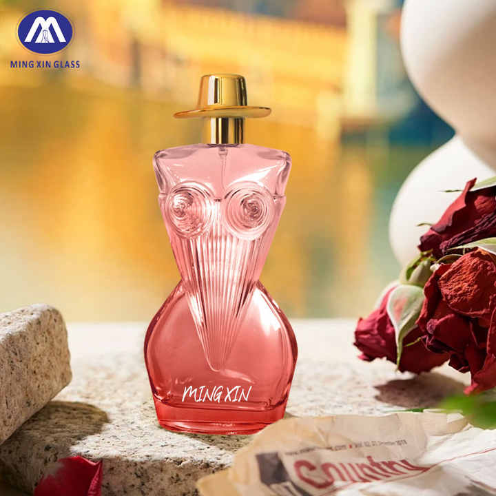 Elegant 110ml Glass Perfume Bottle - Unique Designer Shape