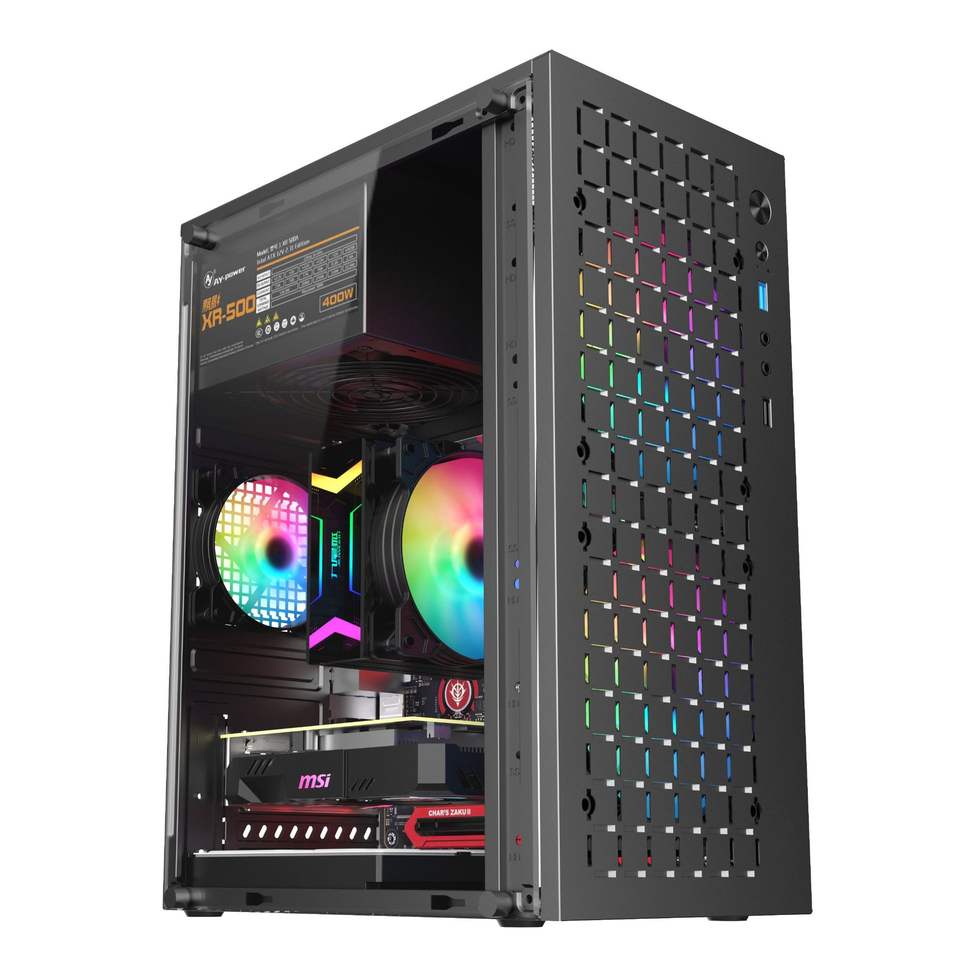 MQ Vertical Desktop Computer Case Business Office DIY PC Shell ...