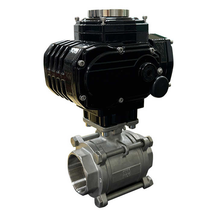 AC24V Motorized Water Treatment Electric Flow Control Ball Valve Pvc ...