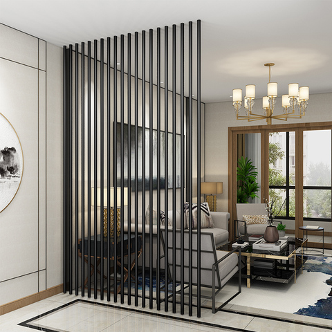 Custom Iron Room Divider Screen for Restaurants & Offices - Modern Low ...