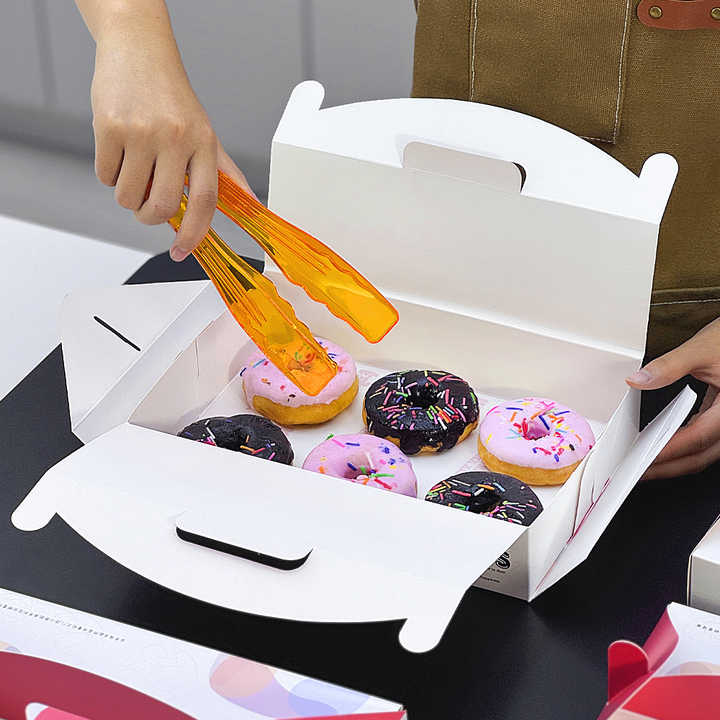 Six Doughnut Packaging Boxes for Hand-held Baking With Window for ...