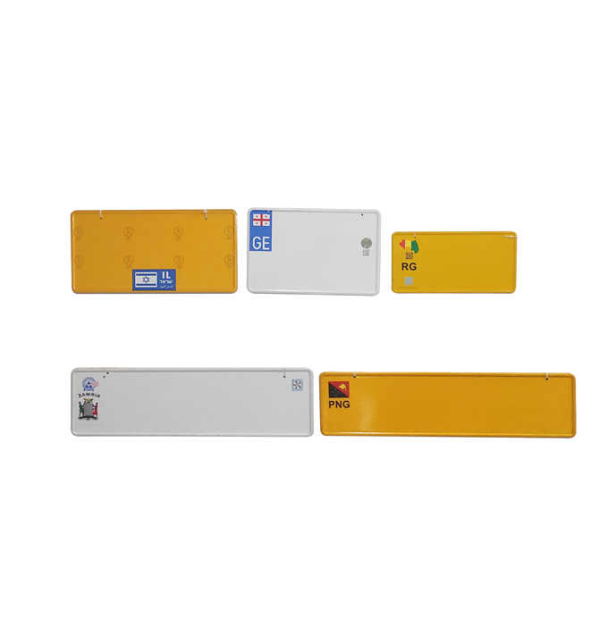 Custom African Embossed Blank Sublimation Reflective Car License Plates