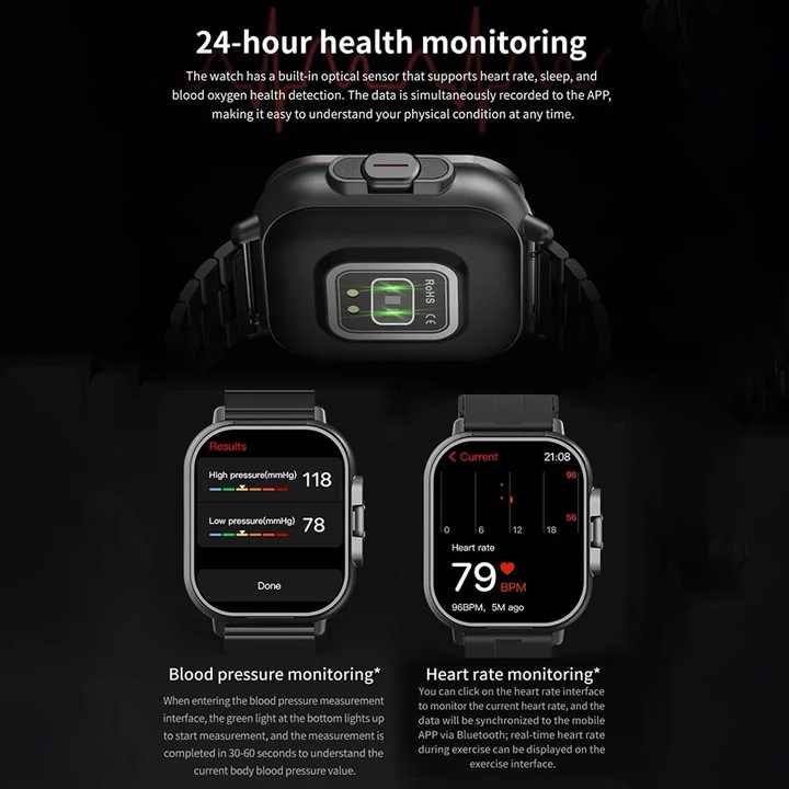 New D8e Smartwatch Heart Rate Monitor Smartwatch Bt Talking Blood ...
