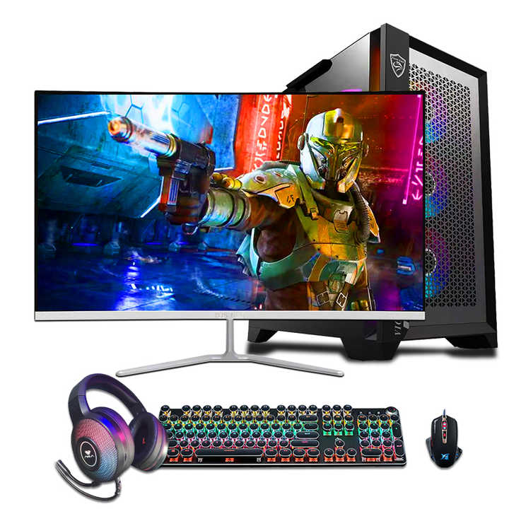 24inch Monitor SAMA New Design Gaming Computer Case ATX