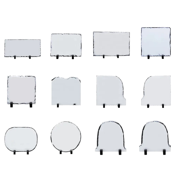 Multiple Shape Blank White Matte Sublimation Stone Photo Frame Coated ...