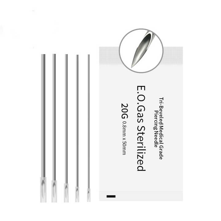 100Pcs 12G 14G 16G 18G 20G Disposable Body Piercing Needles Supply ...