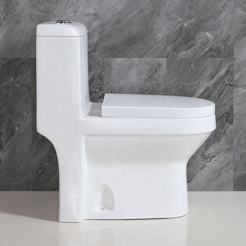 Moderno gran Sanitario Wc una pieza alargado sifón de doble descarga ...
