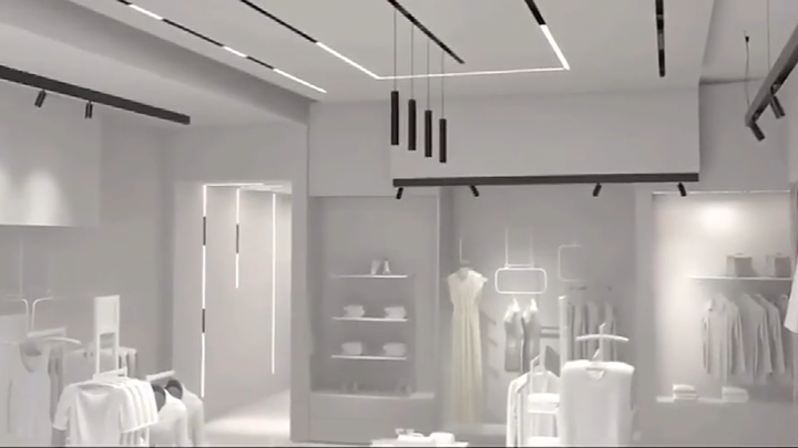 Magnetic Track Lamp - Efficient Lighting for Commercial