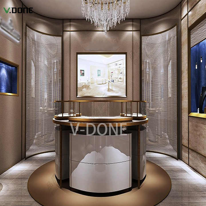 Whole Store Customization High-end Luxury Retail Round Jewelry Display ...