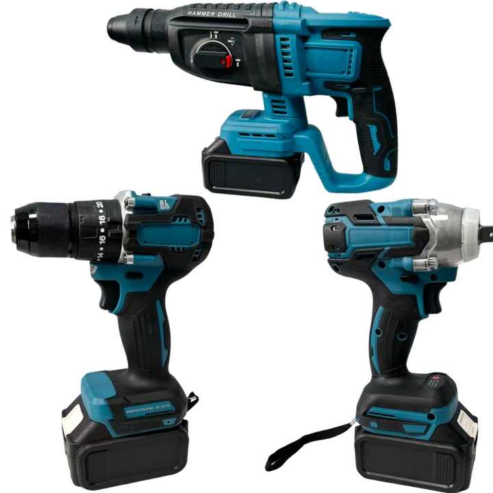 High Quality 18V/21V Brushless Cordless Power Tool Set Multi-Tool Drill ...