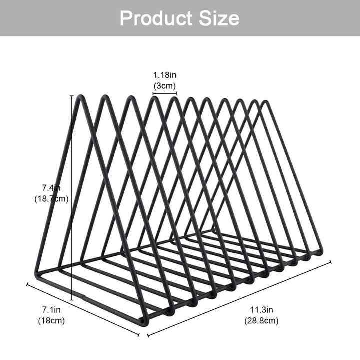 Triangle Iron Newspaper Vinyl Record Holder Magazine File Magazine ...