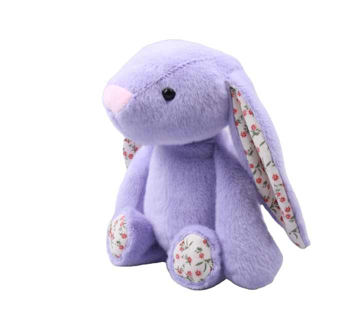 Sitting Purple Rabbit Doll Plush Toy Stuffed Animals Made With Mink ...