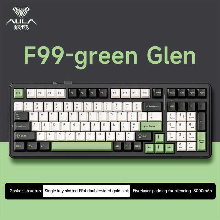 AULA F99 Customized Mechanical Keyboard - Wireless & Programmable