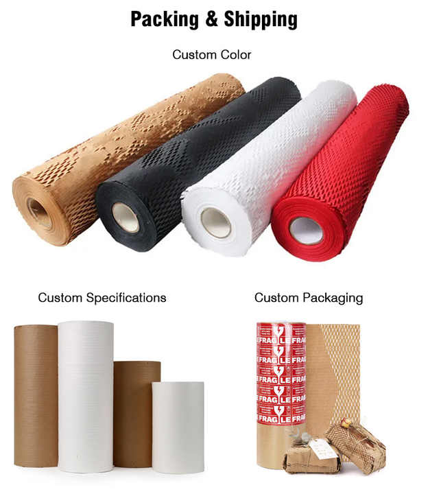 Custom 80gsm Recyclable Honeycomb Craft Paper Protective Wrap for Photo Frames and Candles Eco ...