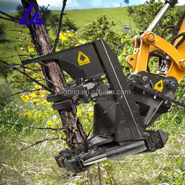 Mini Excavator Tree Shear Attachment - Ideal for Forest Cutting