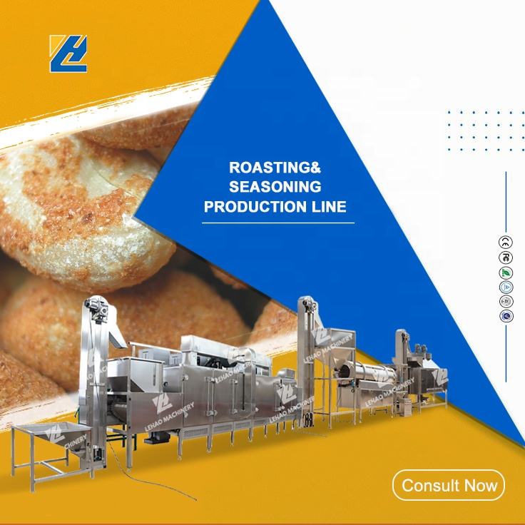 Automatic Continuous Peanut Roasting Seasoning Production Line Nut ...