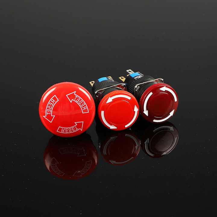 16mm Bright Red E-Stop Switch Turn Lock 1no1nc Emergency Stop Rotary ...