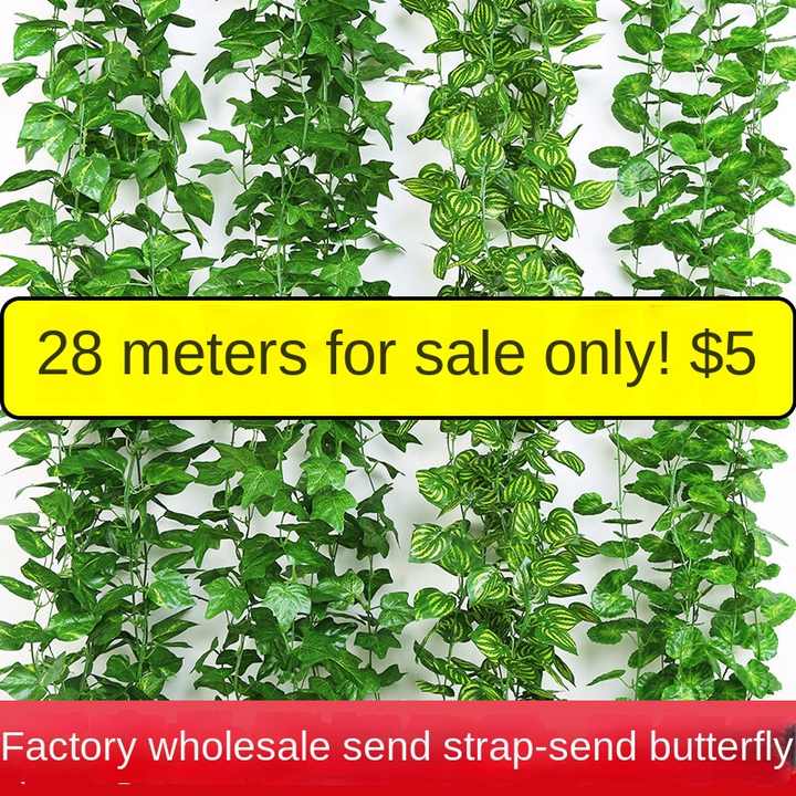 Silk Artificial Grape Leaf Flower Vine Ceiling Decoration with Natural ...