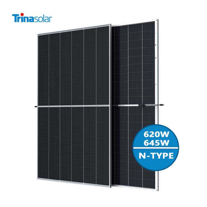 Trina High Efficiency Bifacial Solar Panels N-type 620w 625w 630w 635w 640w 645w Topcon Mono ...