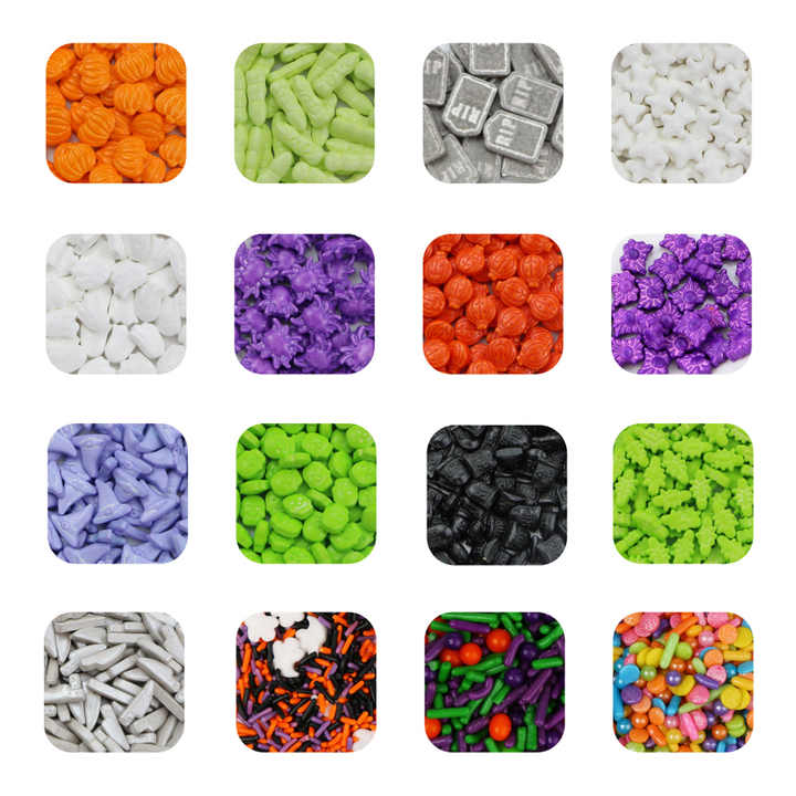 Wholesale Halloween Edible Cake Sprinkles Bat Press Candy Sprinkles Bag ...