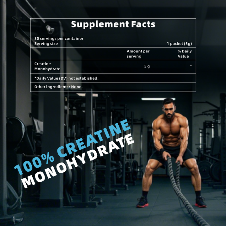 100% Fine Micronized Creatine Monohydrate Powder Packets Single Serve ...