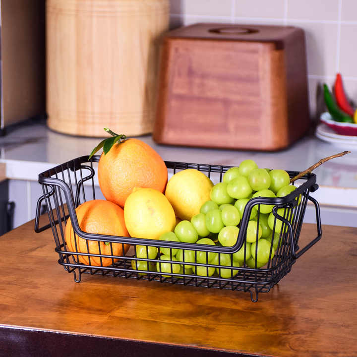 Modern Multi-Purpose Stackable Wire Basket Metal Mesh Organizer for ...
