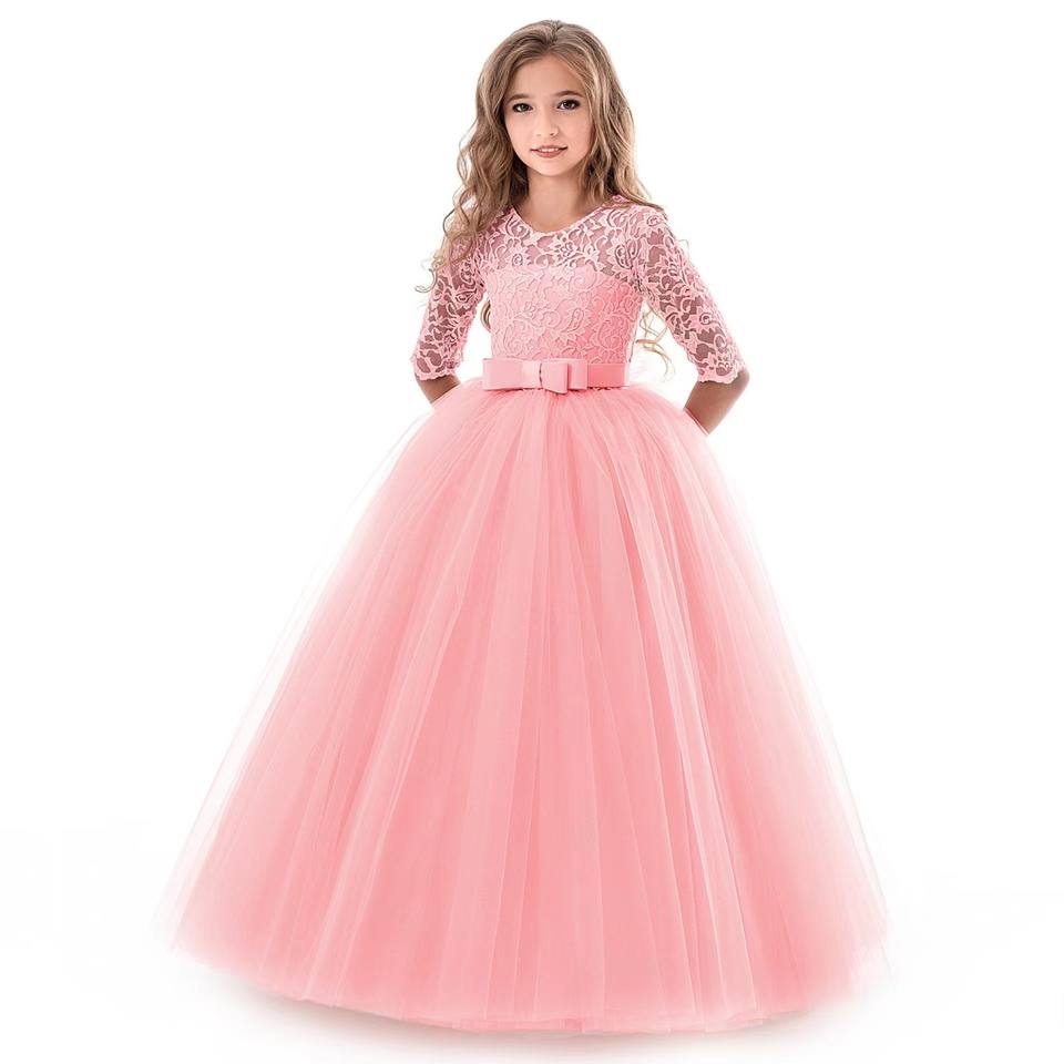 Red Flower Tulle Flower Princess Boutique Dresses for Little Girls Kids ...
