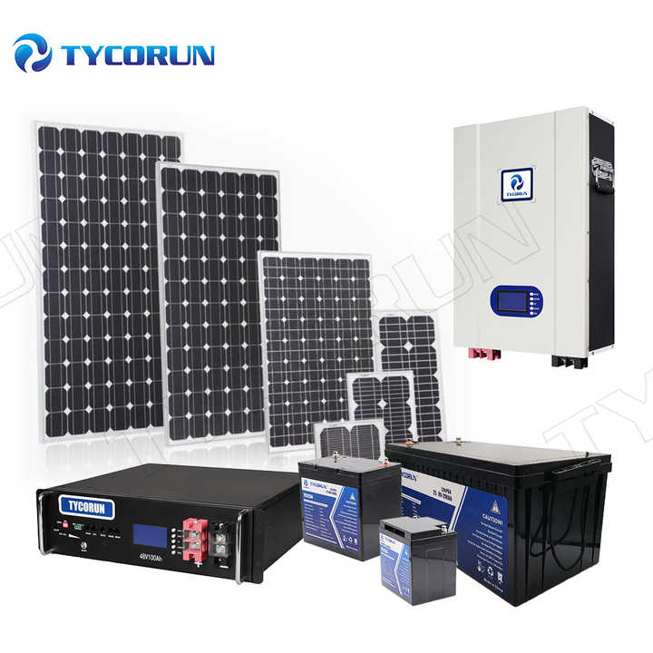 TYCORUN Solar Hybrid Power Systems Complete Kit 5kw 6kw 8kw 10kw 15kw 200kw Battery Storage ...