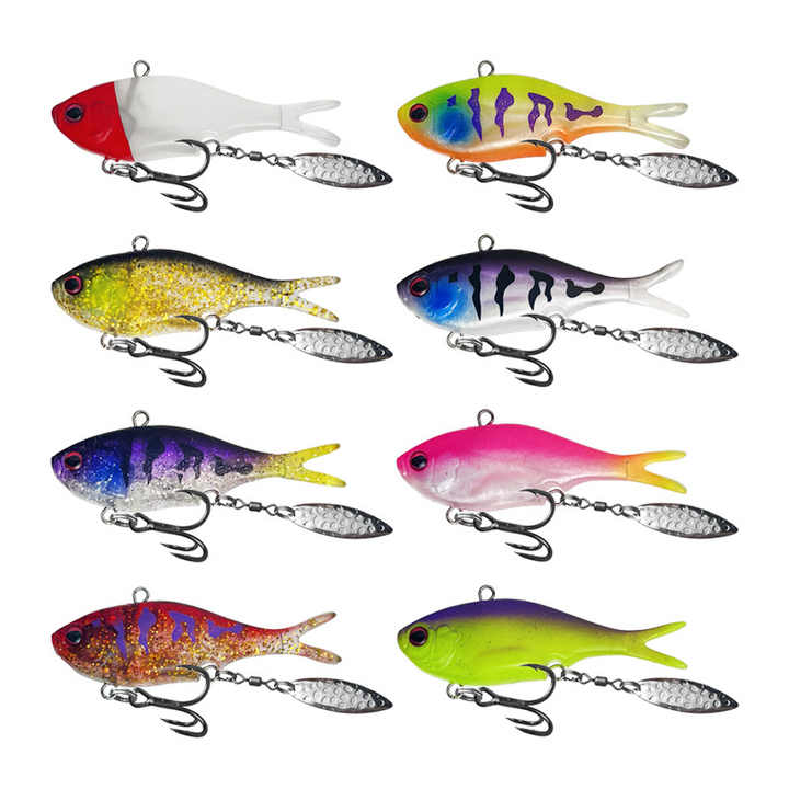 New 5.5g 6.5g 11g 14g 8Colors Soft Bait Swimbait With Spoon Hook ...