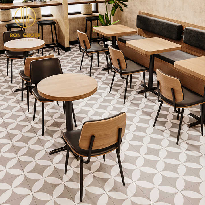 Custom Oak Coffee Shop Furniture - Modern Luxury Wood