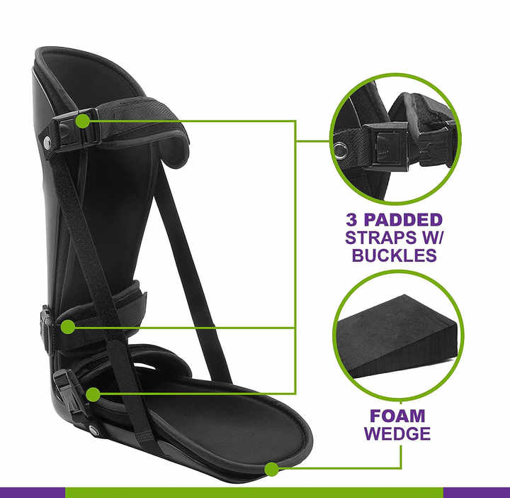 HKJD Upgraded Adjustable Hybrid Night Splint Foot Drop Brace Cogetoro ...