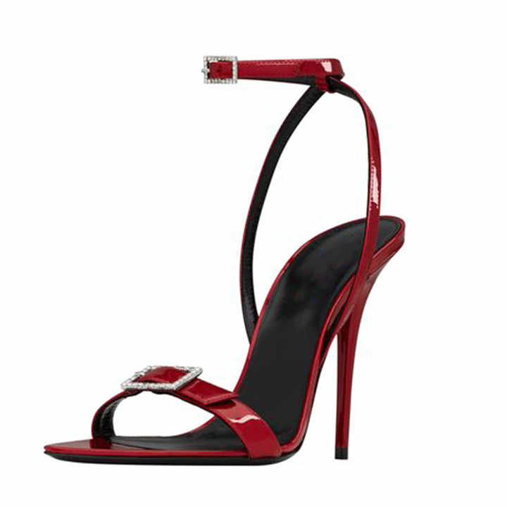 Shop Our Red Fancy High Heel Dress Shoes with 12cm Ankle Wrap