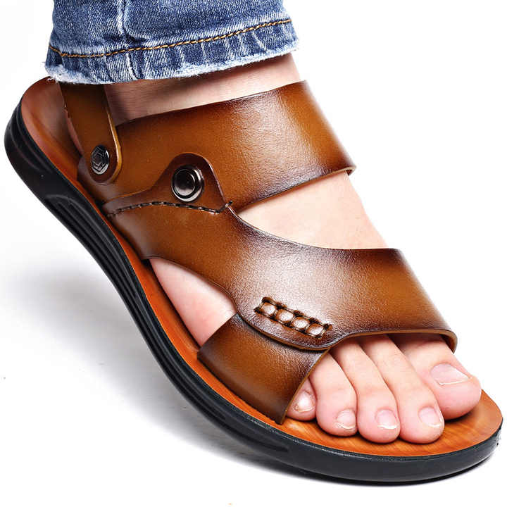 Casual Men Sandals - Summer 2023 Non-Slip Leather Shoes