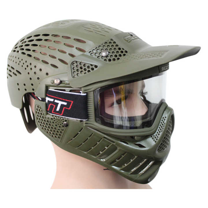 Paintball Mask with Full Head Coverage - Thermal Lenses