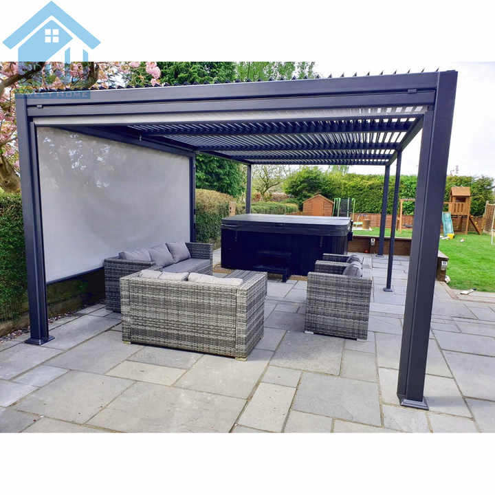 Arches Arbours Pergolas Bridge Pergola Canopy Aluminium Automatic Roof ...