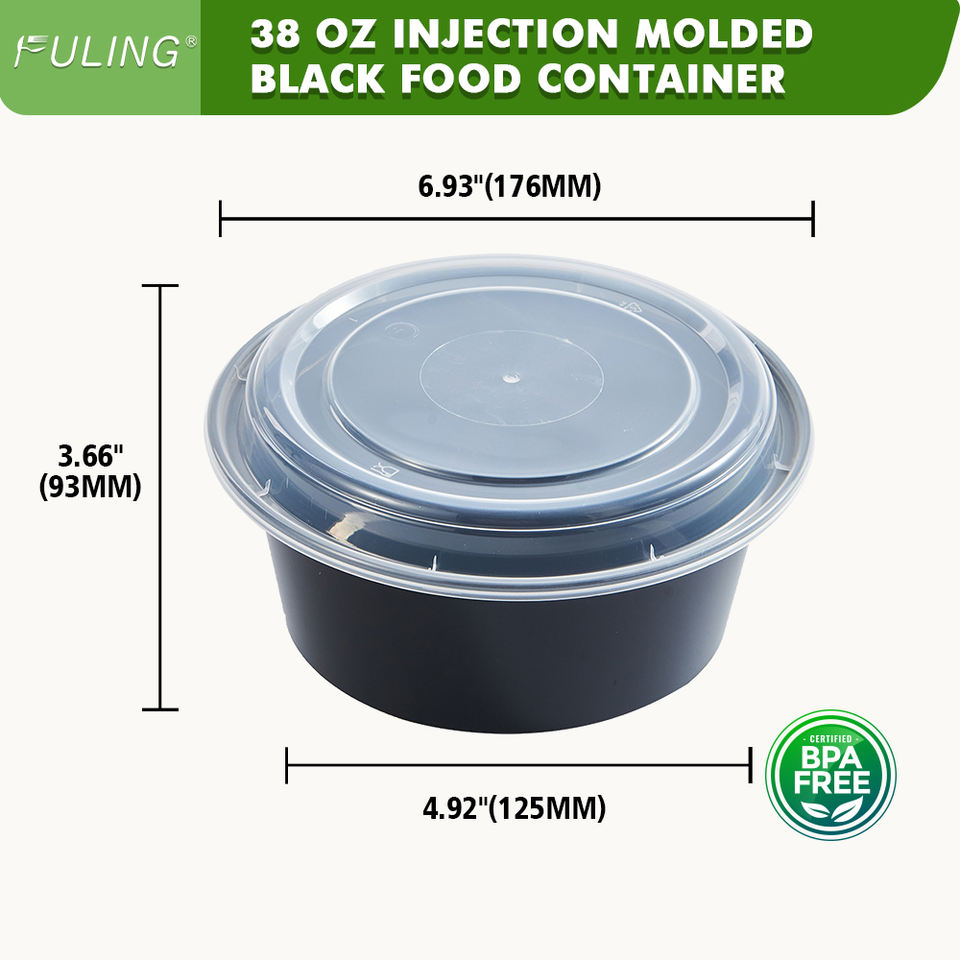 24 oz 32 oz 38 oz Restaurant Take Away Food Container Food Prep Plastic to Go Containers ...