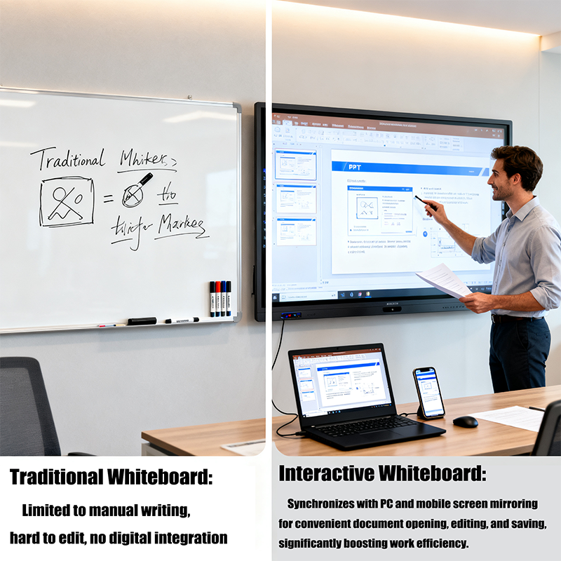 55 65 Inch Interactive Whiteboard With Android 13.0 Multi-Touch Screen ...
