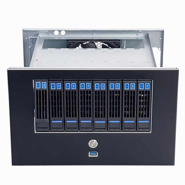 High Quality 8 Bays MINI-ITX NAS Storage Server Chassis