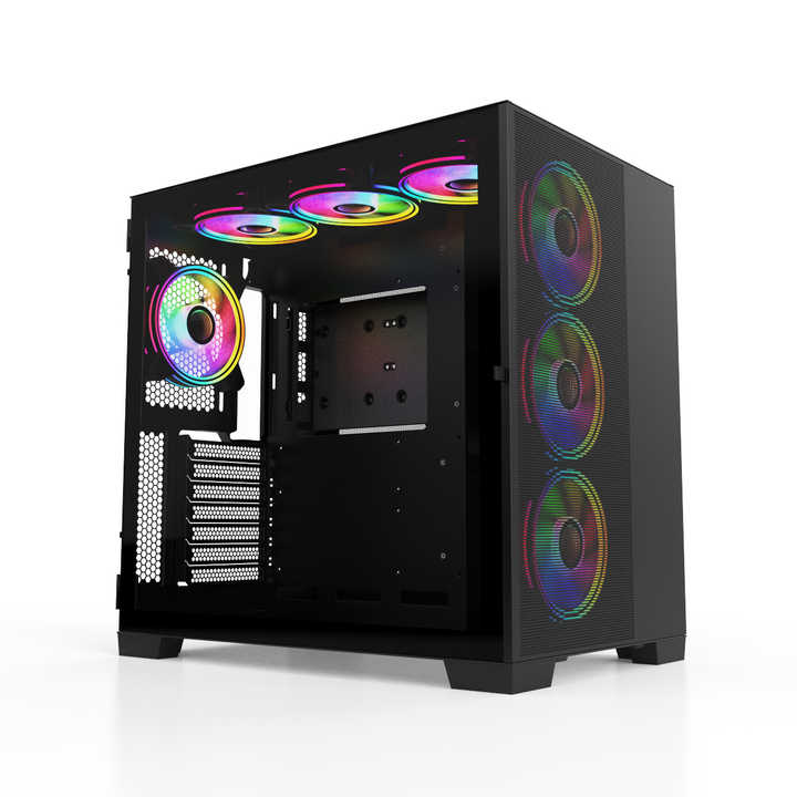 SAMA 360mm ATX Mid Tower Case with Tempered Glass, Ideal for PC Gaming ...