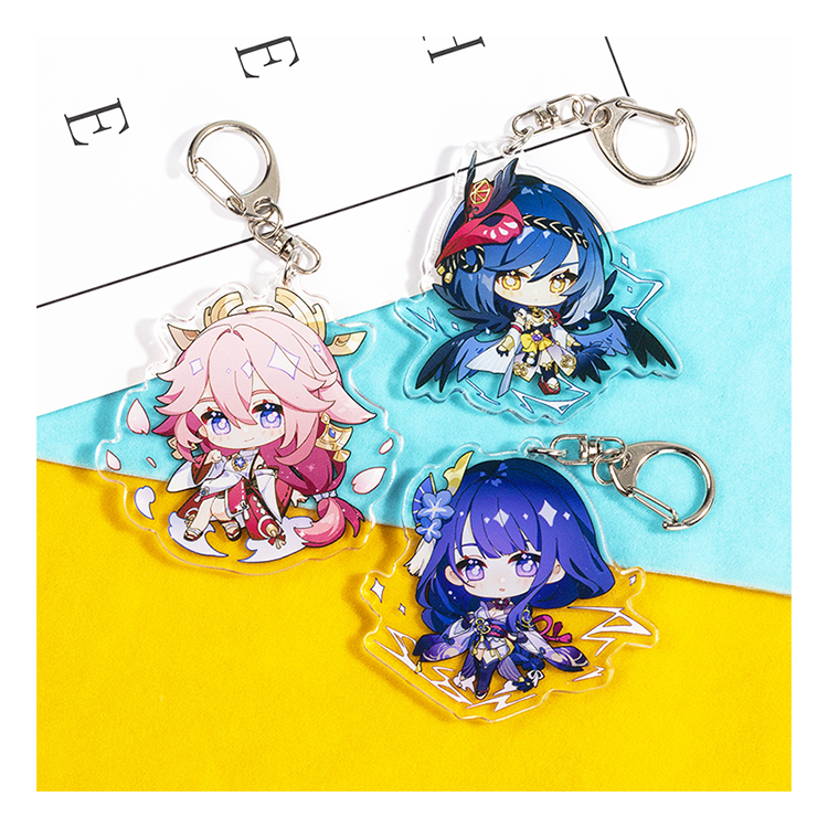 Custom Anime Transparent Plastic Charms Two-sided Printing Genshin ...