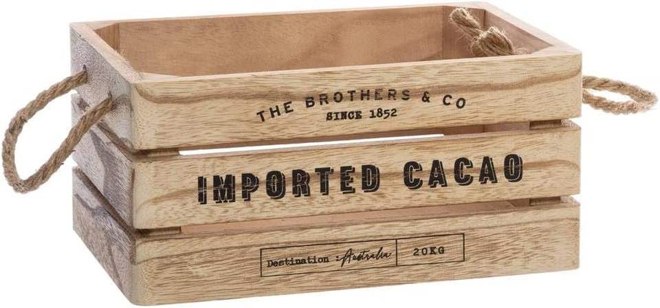 Rustic Farmhouse Wood Crate Storage Box ChristmasWooden Gift Crates the ...