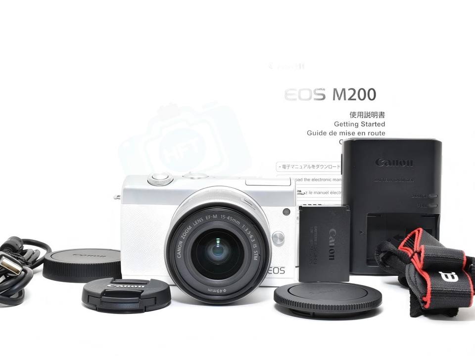 HFT Professional EOS M200 Mirrorless Digital White + 15-45mm Lens Japan ...