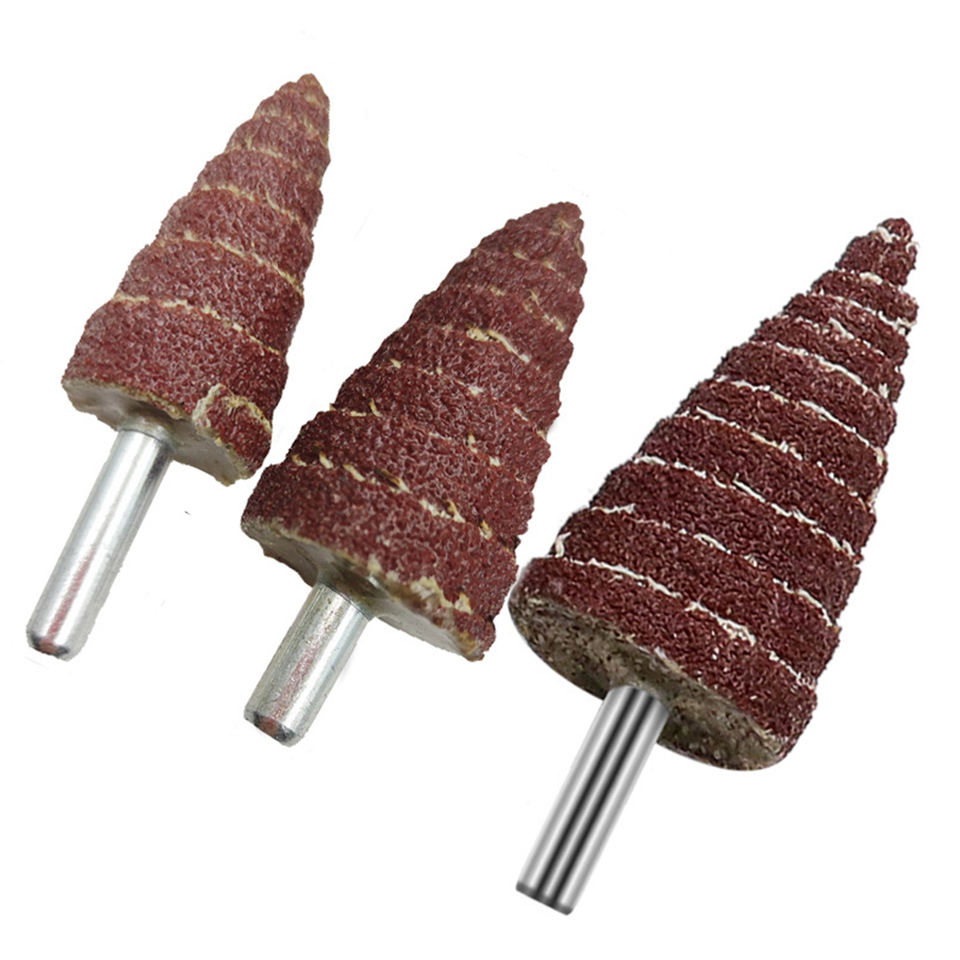 6mm Shank Conical Sanding Flap Wheel, 80#-320# Grit for Wood, Metal ...