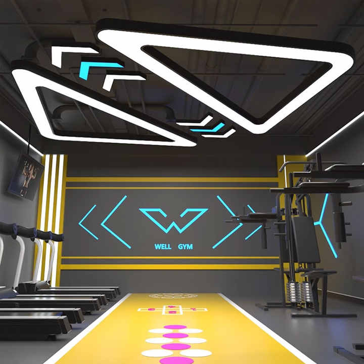 Modern Decorative Lighting Led Linear Hanging Light 3cct Black White Housing Triangle Pendant ...