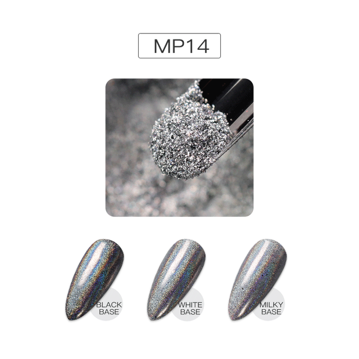 Private Label Magic Mirror Nail Powder, DIY Chrome Pigment for Glitter ...